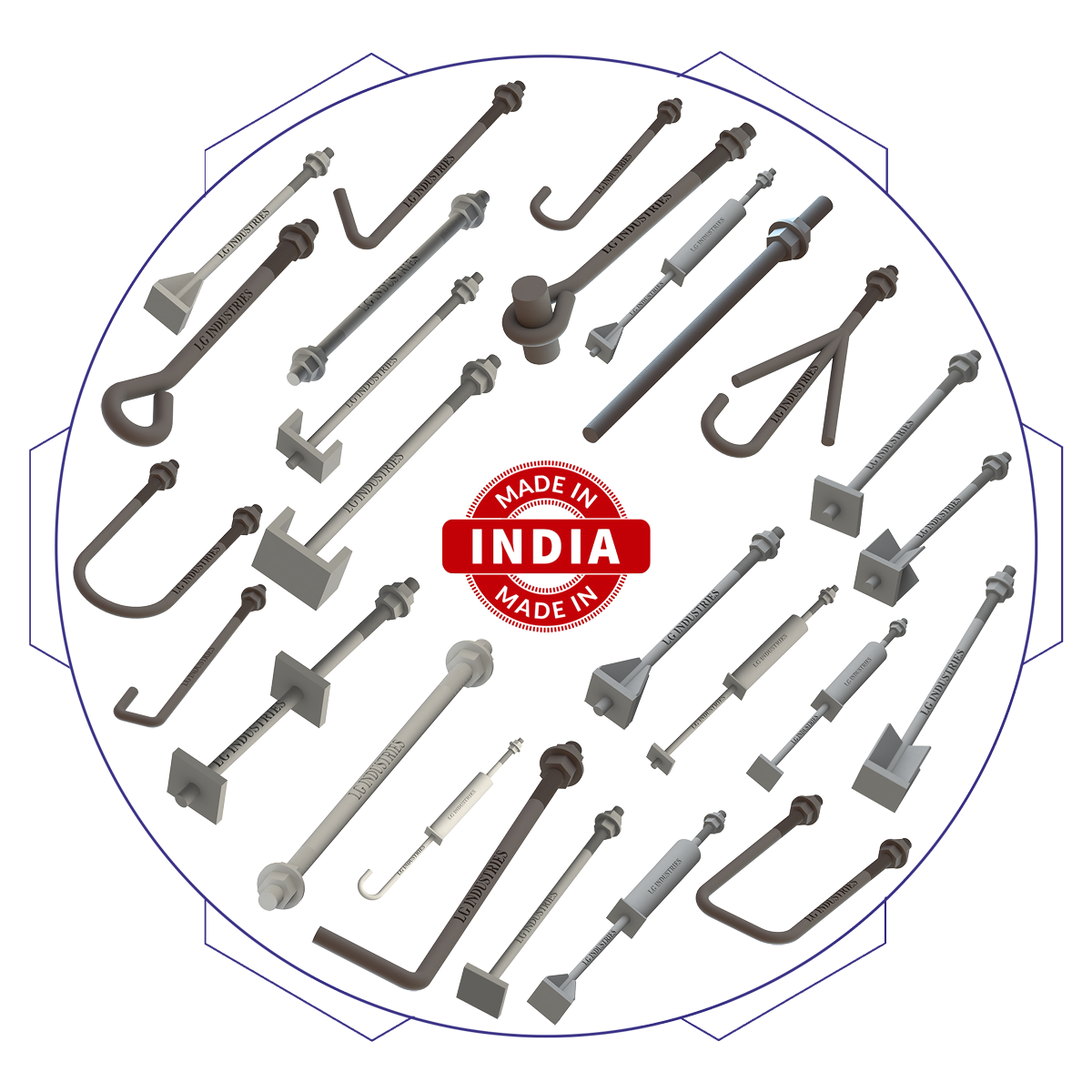 Top #1 Foundation Bolts Manufacturer Supplier Ahmedabad India